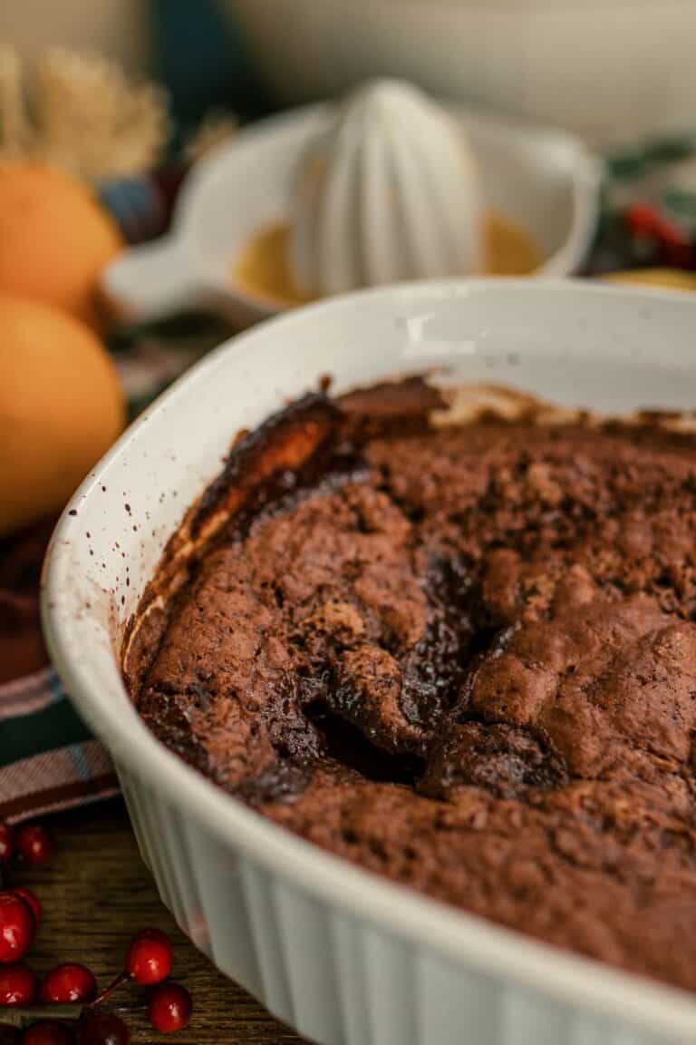 Easy, Fudge Chocolate Orange Pudding Cake [Holiday Approved Recipe]