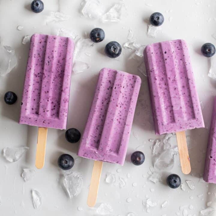 Blueberry Cottage Cheese Popsicles - Life Around The Table