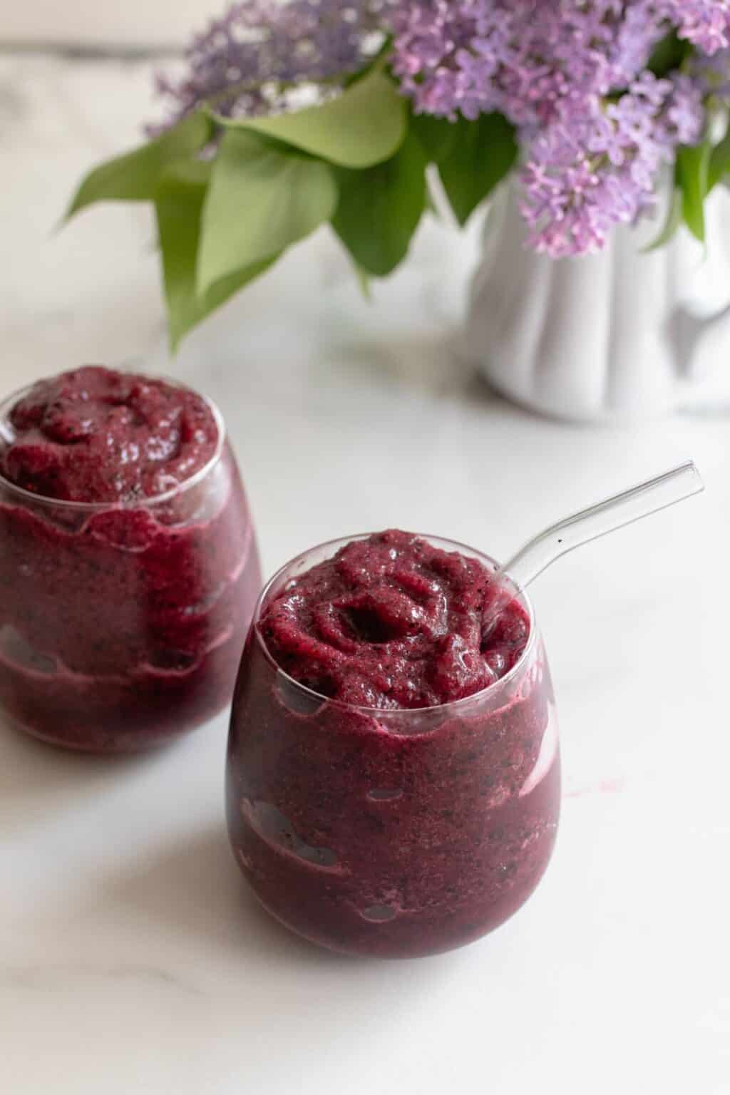 Blueberry Ginger Kombucha Refresher - Life Around The Table